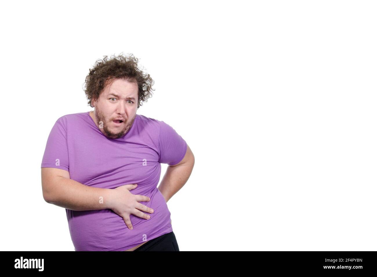 Fat man. Obesity. Problems with excess weight! Stock Photo - Alamy