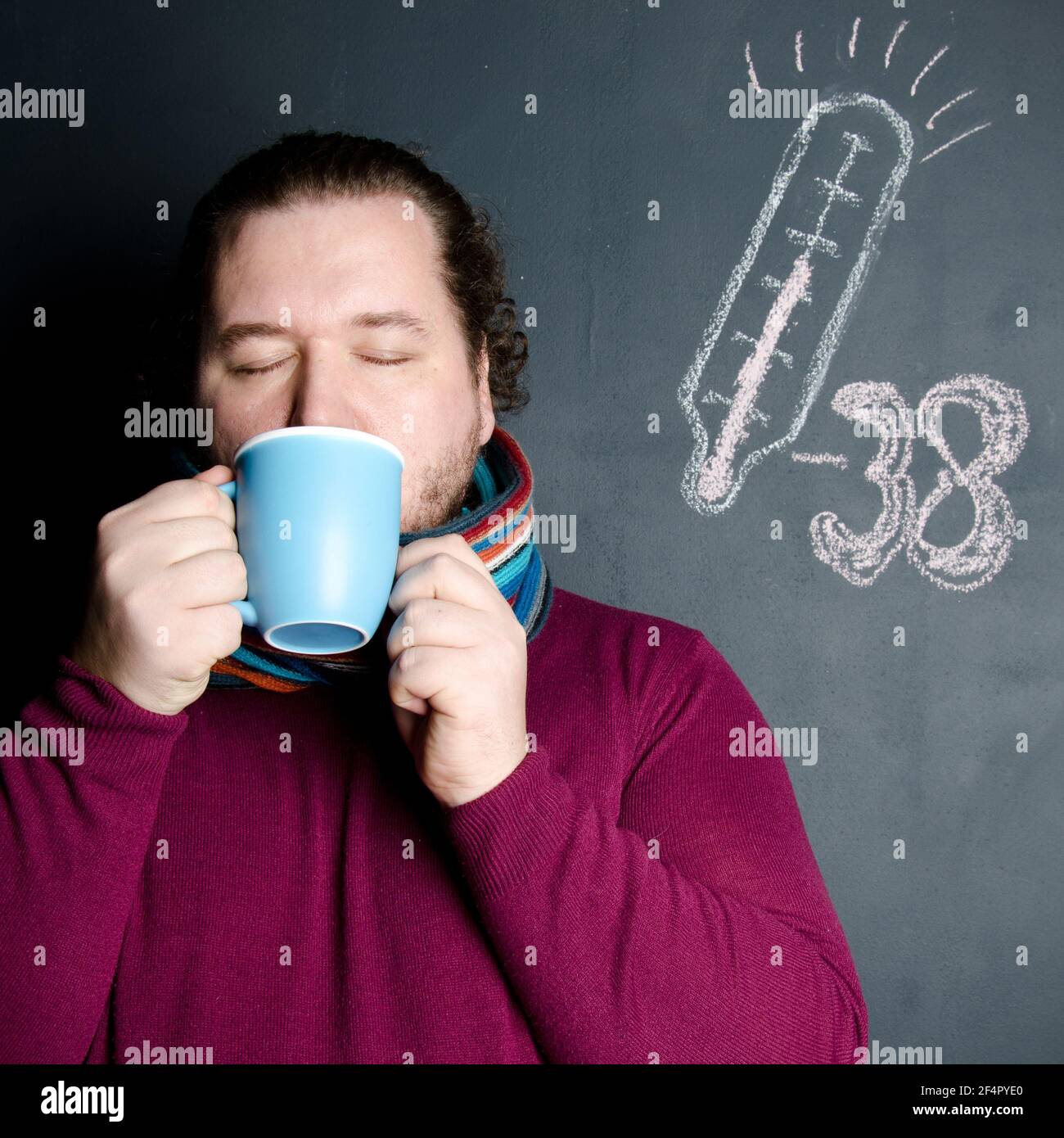 Colds flu man sneezes hi-res stock photography and images - Alamy