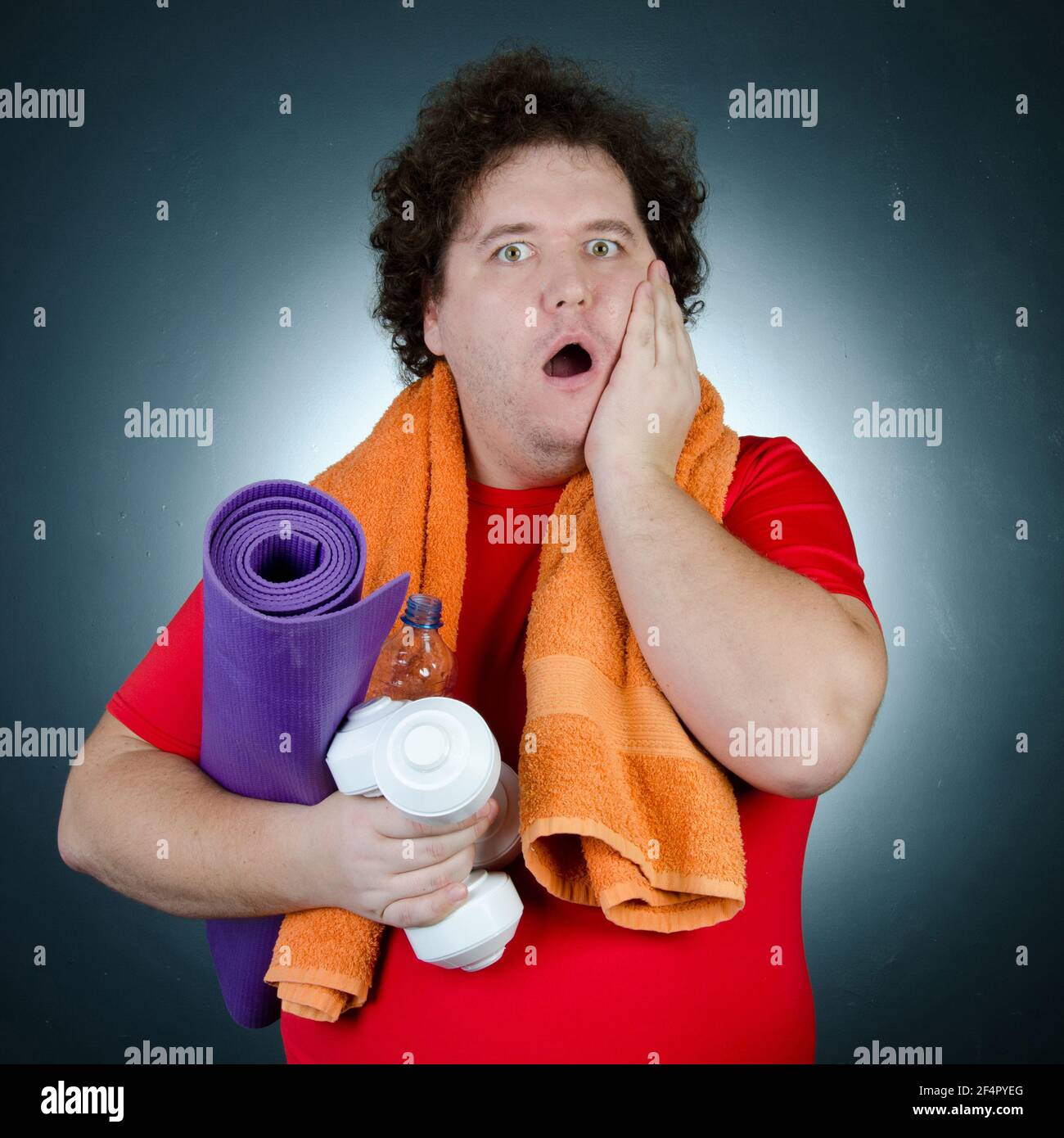 Funny fitness and fun guy Stock Photo - Alamy