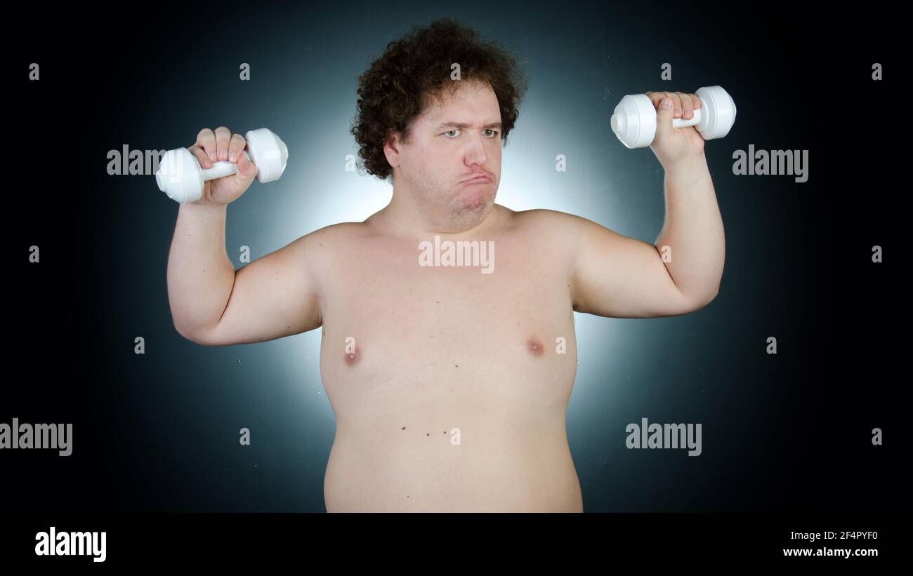 Funny fitness and fun guy Stock Photo - Alamy