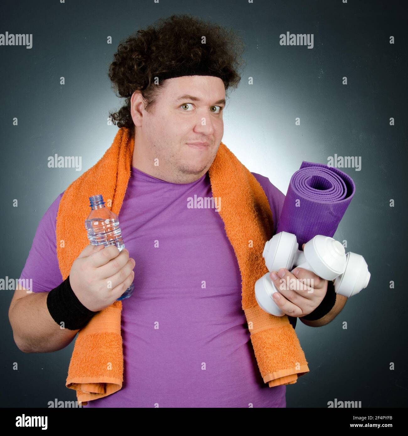 Funny fitness and fun guy Stock Photo - Alamy