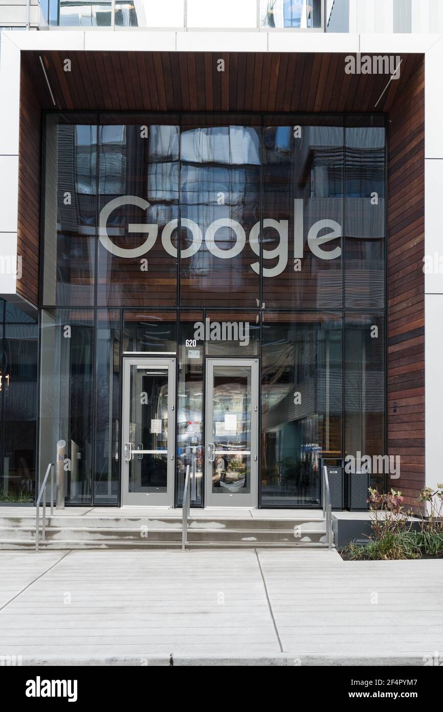 Seattle, USA. 22nd Mar, 2021. The Google technology Headquarters in ...