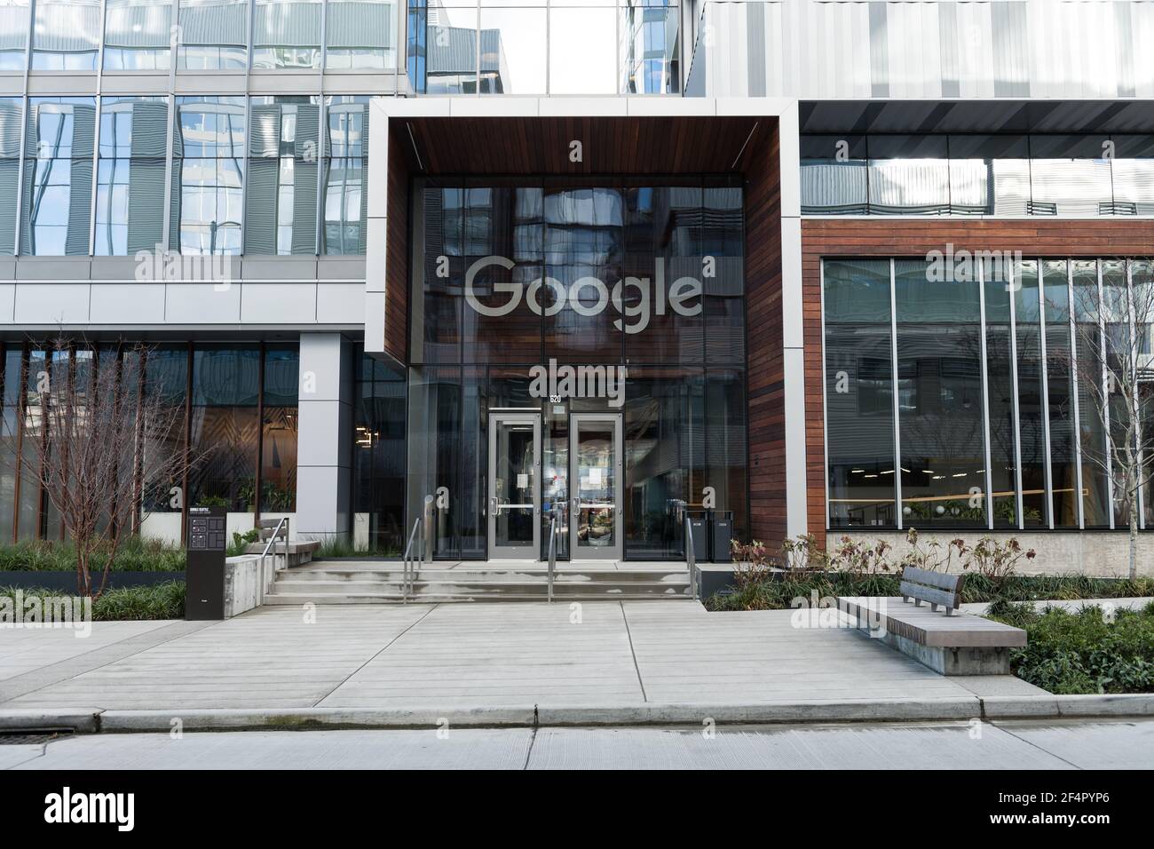 Seattle, USA. 22nd Mar, 2021. The Google technology Headquarters in ...