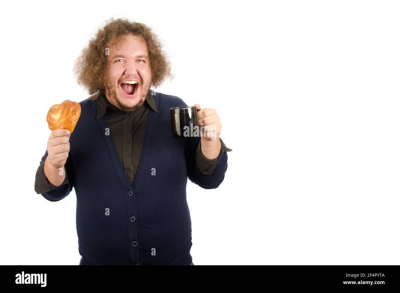 Fat man. Obesity. Problems with excess weight! Stock Photo - Alamy