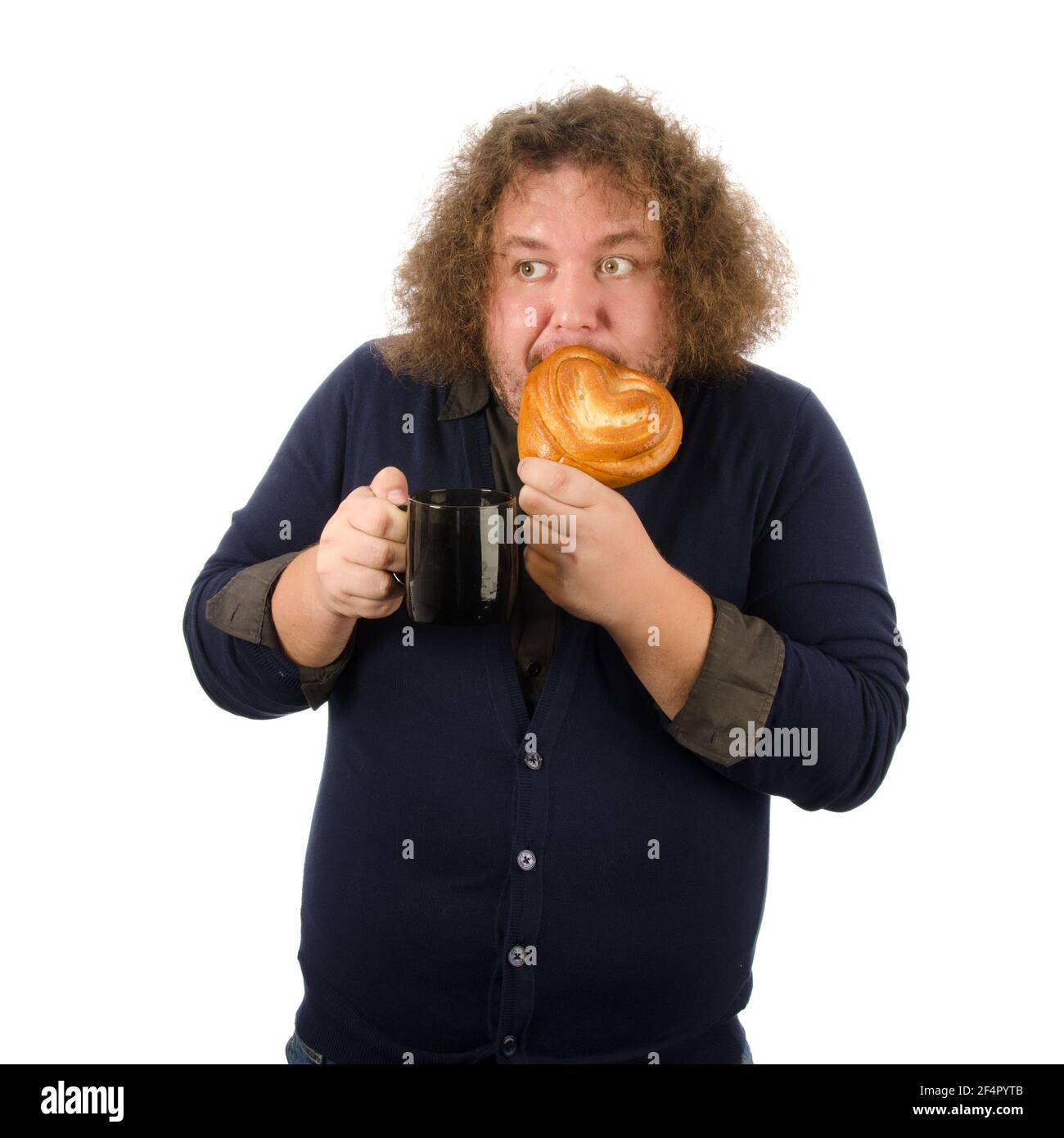 Fat man. Obesity. Problems with excess weight! Stock Photo - Alamy