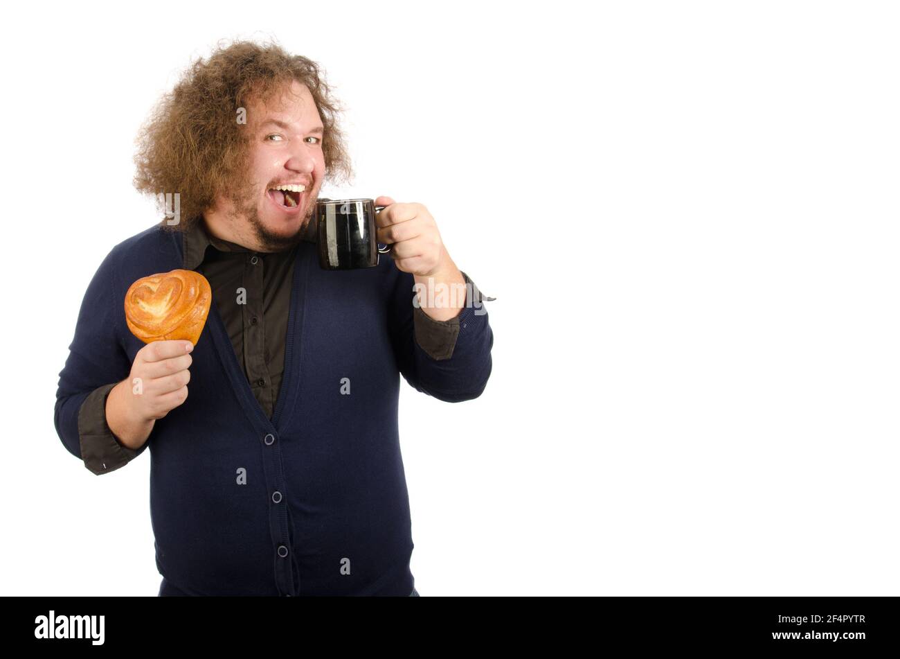 Fat man. Obesity. Problems with excess weight! Stock Photo - Alamy