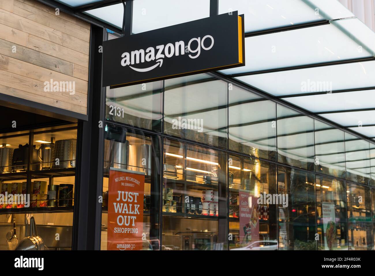 Seattle, USA. 22nd Mar, 2021. The original Amazon go cashier less ...