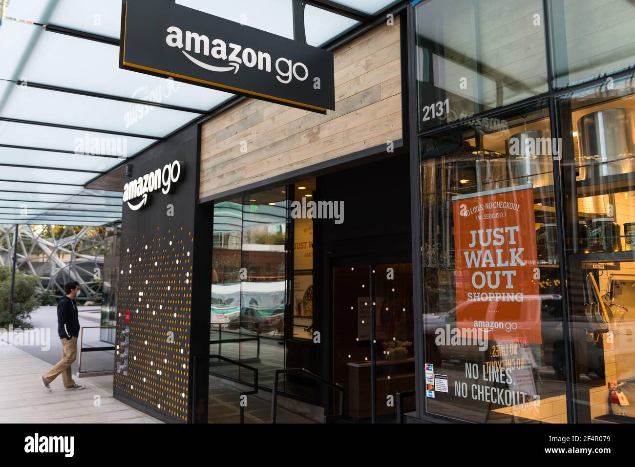 Seattle, USA. 22nd Mar, 2021. The original Amazon go cashier less ...