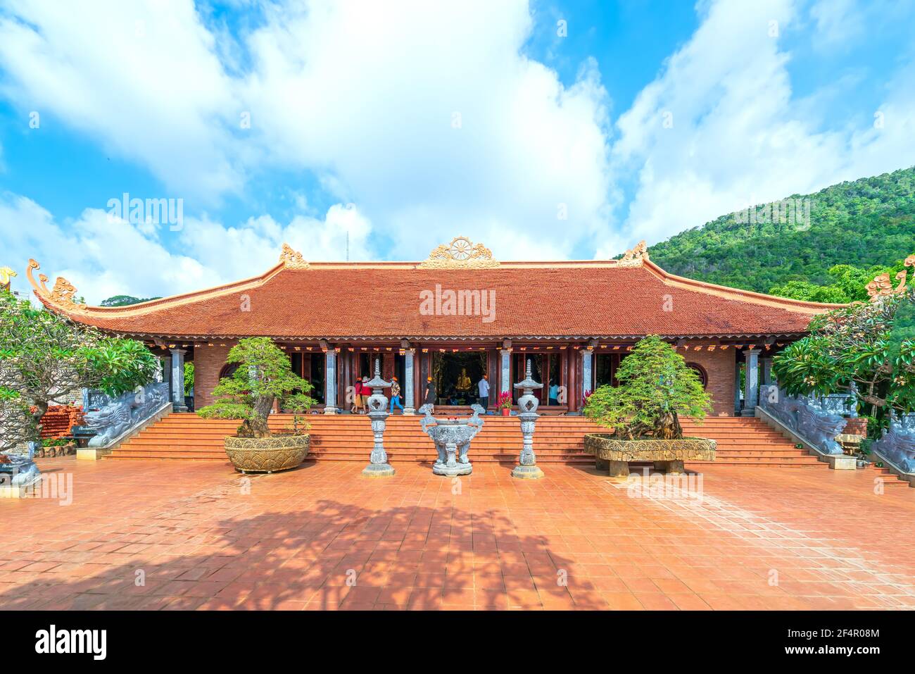 Landscape outside Ho Quoc Pagoda, where spiritual culture of locals and ...