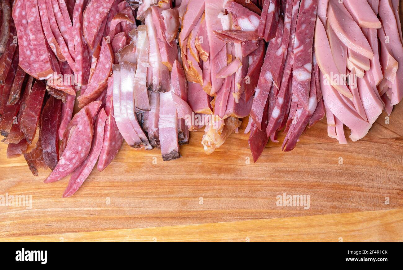 Chopped sausages hi-res stock photography and images - Alamy