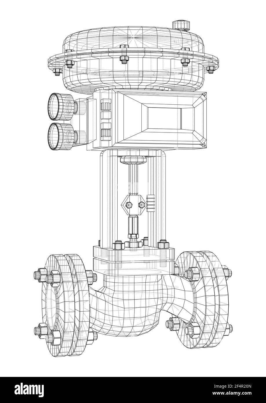 Valve with automatic electro-actuated. Vector Stock Vector Image & Art ...