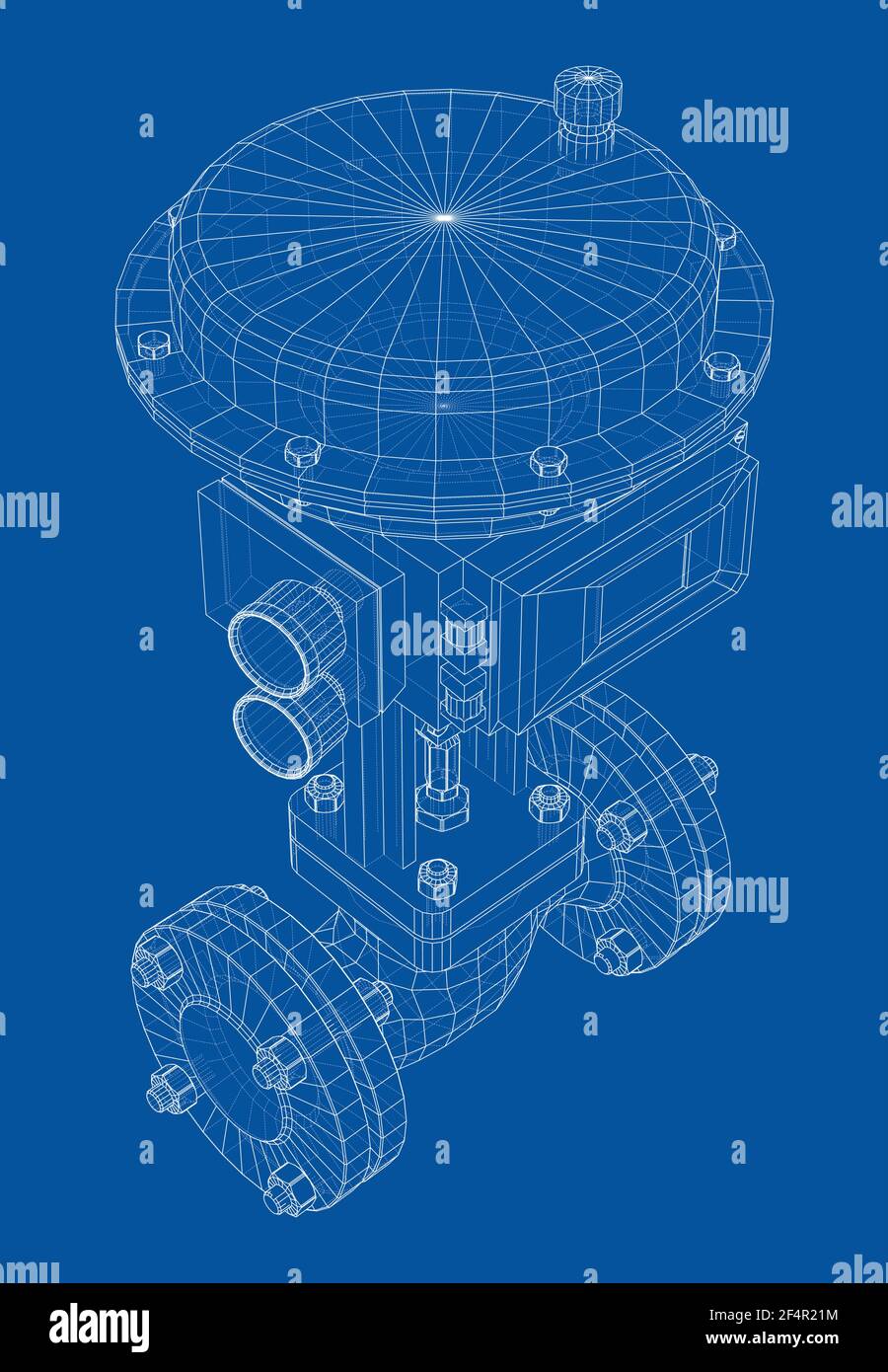 Valve with automatic electro-actuated. Vector Stock Vector Image & Art ...