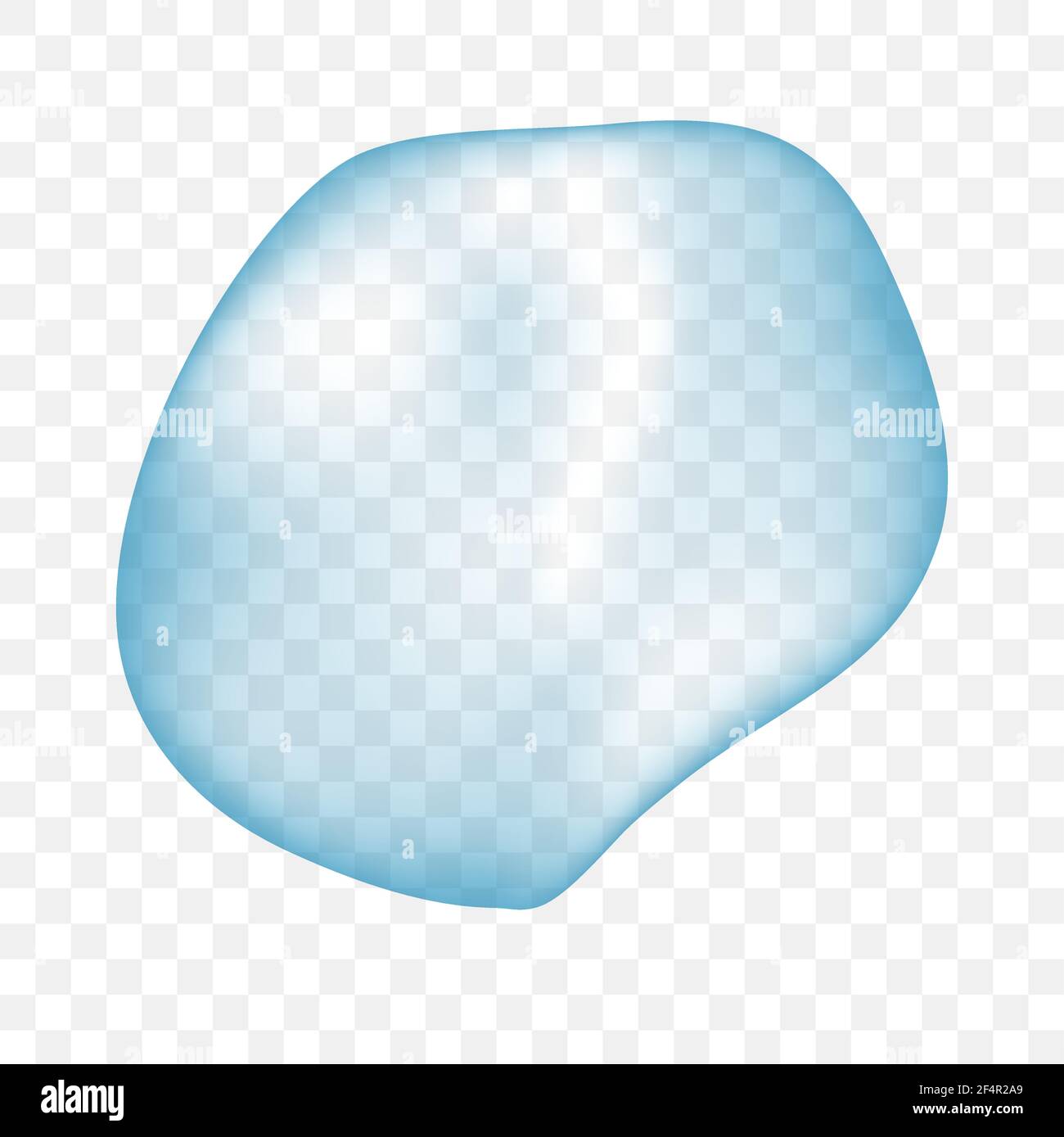 Realistic Bubble Blue Pure Water, at Transparent Effect Background ...