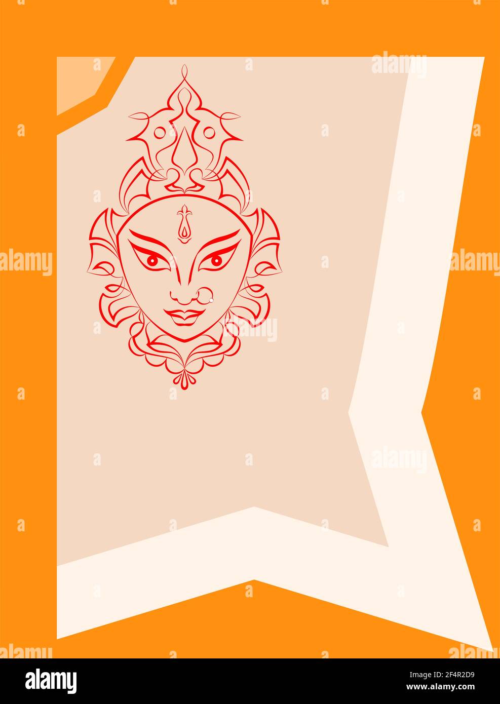 Durga Goddess of Power Vector Illustration Stock Vector Image & Art - Alamy