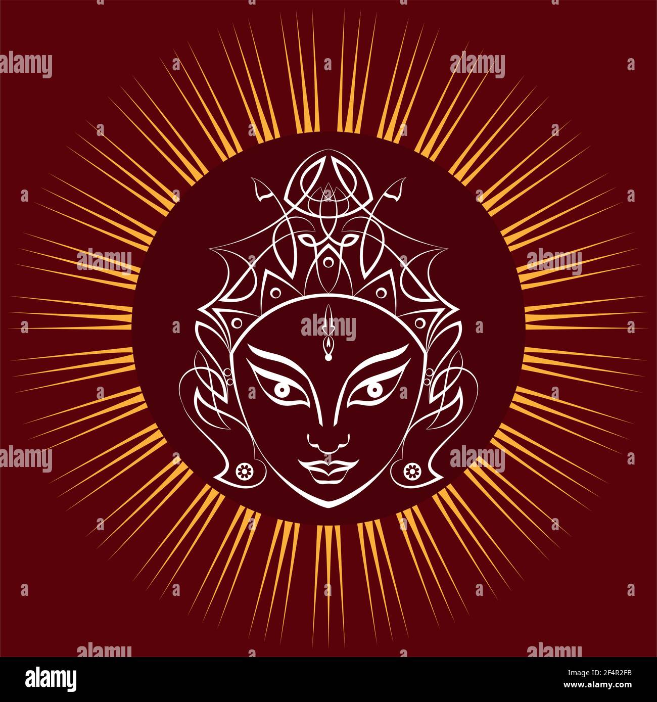 Durga Goddess of Power Vector Illustration Stock Vector Image & Art - Alamy