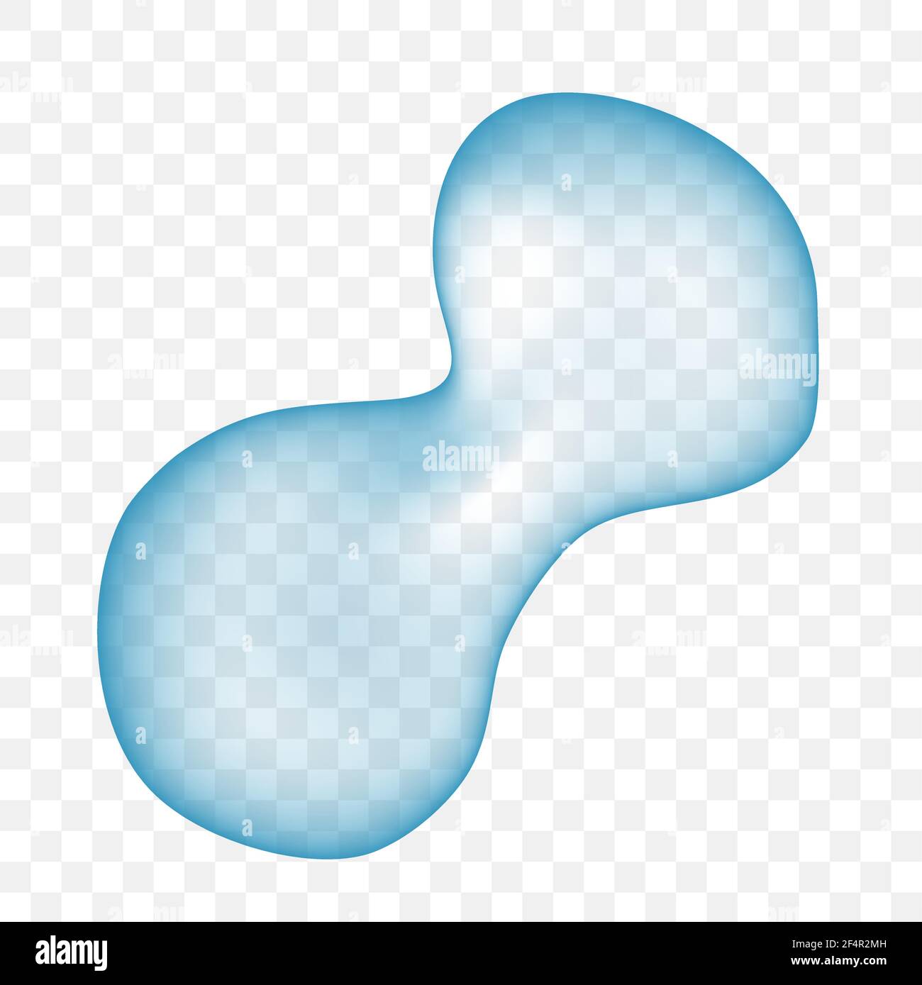 Realistic Bubble Blue Pure Water, at Transparent Effect Background ...
