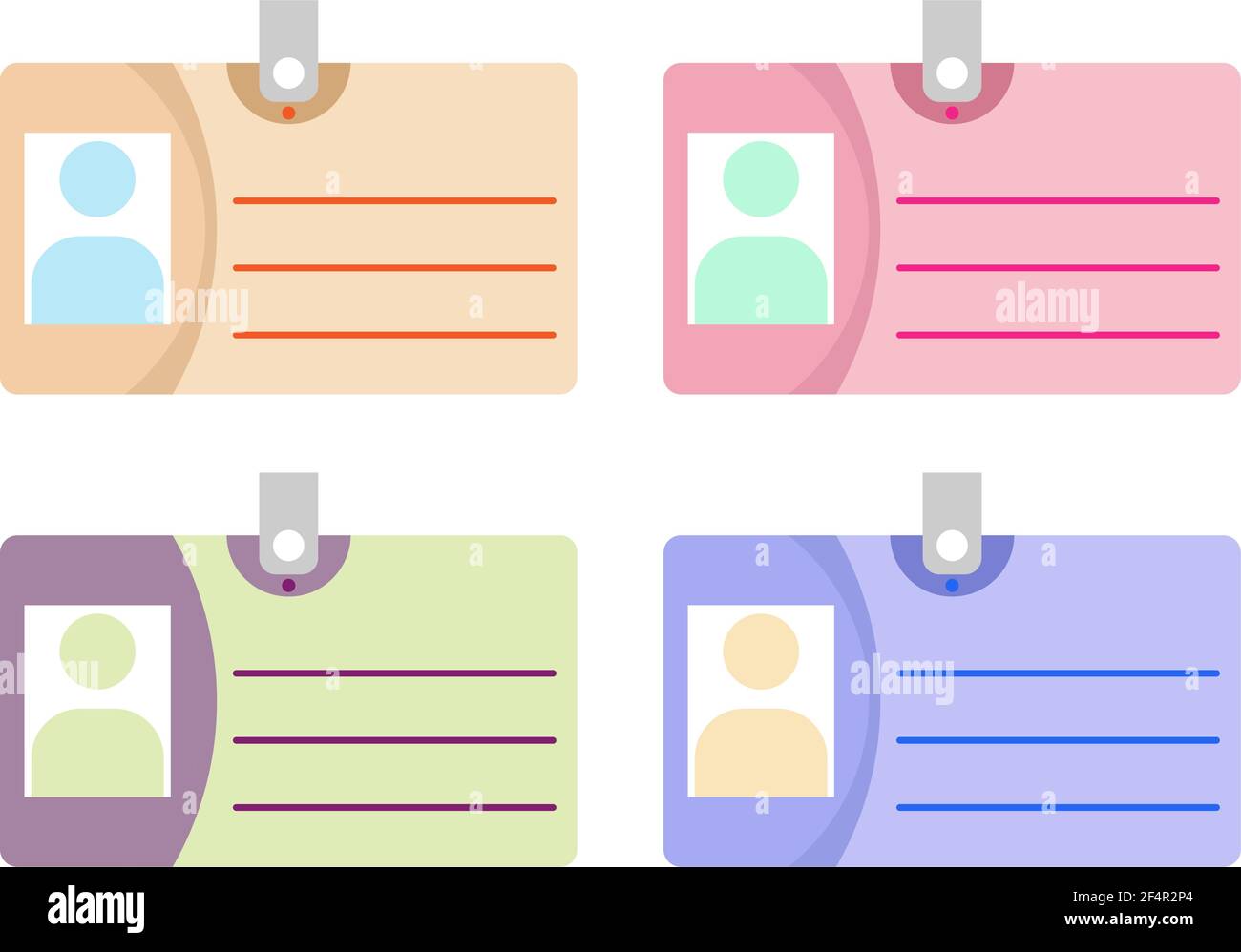 Photo Id Card, Identity Card Vector Illustration Stock Vector Image ...