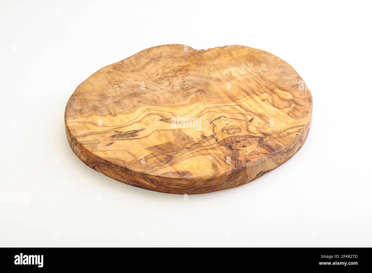 Olive tree board for kitchen isolated Stock Photo - Alamy