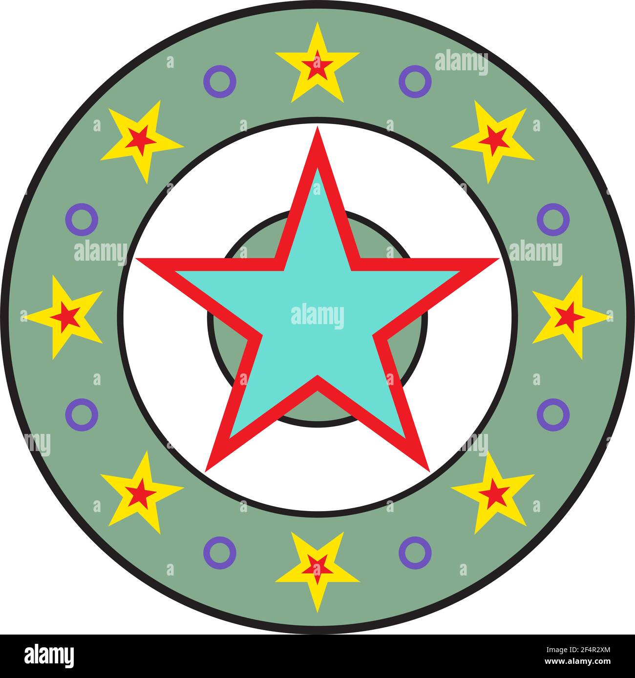 Stars In Circle Vector Illustration Stock Vector Image & Art - Alamy