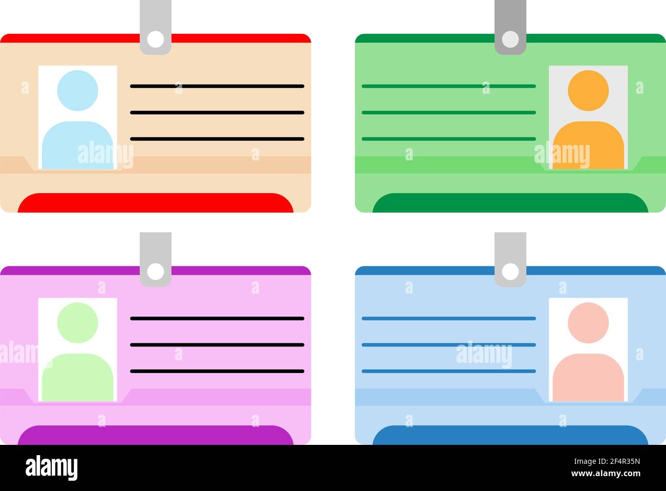 Identification card layout Cut Out Stock Images & Pictures - Alamy