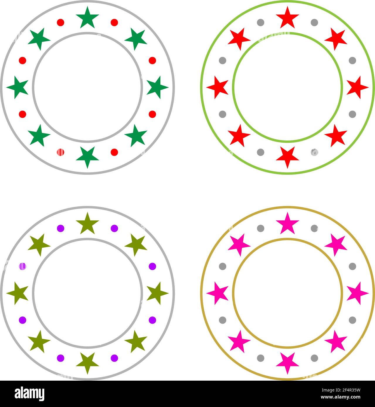 Stars circle border Cut Out Stock Images & Pictures - Alamy