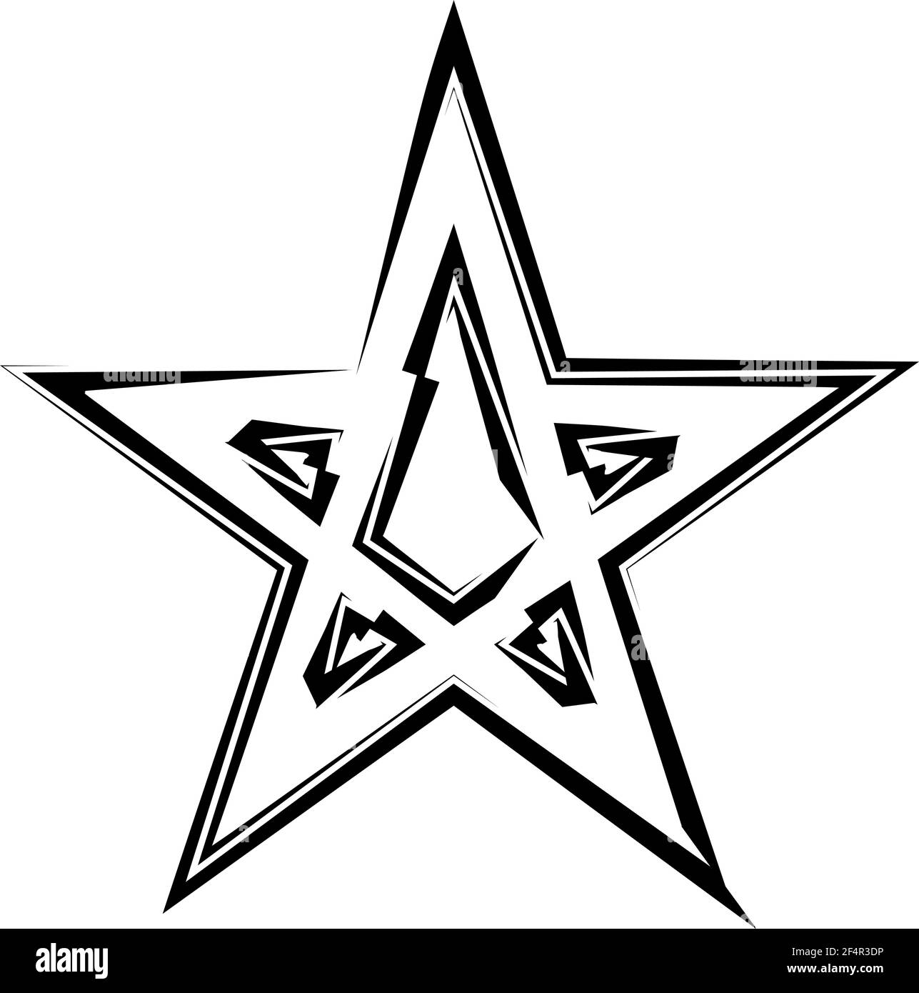 Flat star illustration Black and White Stock Photos & Images - Alamy