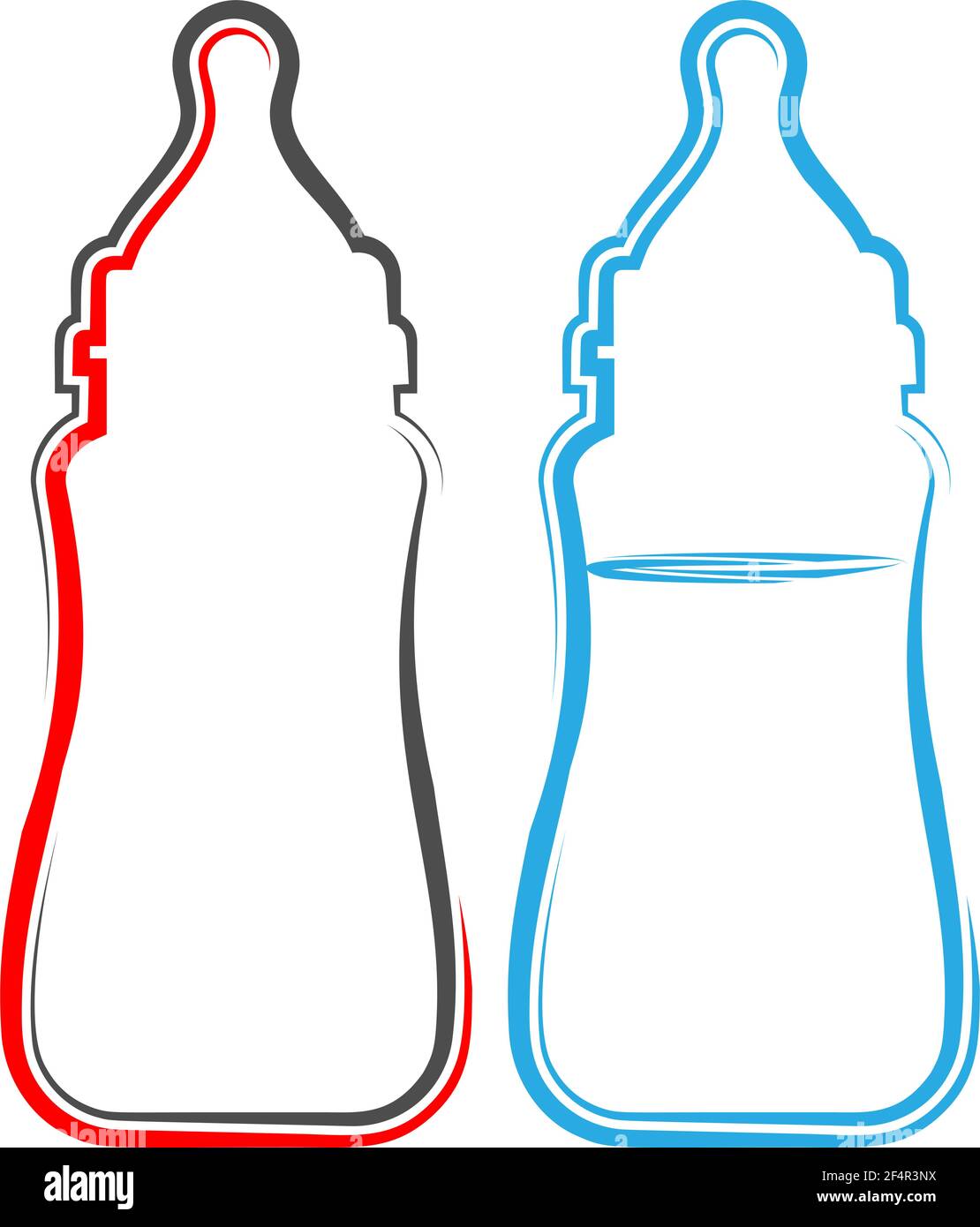 Baby Feeder Bottle Vector Illustration Stock Vector Image & Art - Alamy