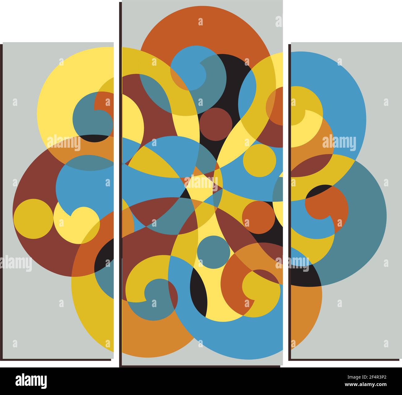 Modern Abstract Painting Wall Art Vector Illustration Stock Vector ...