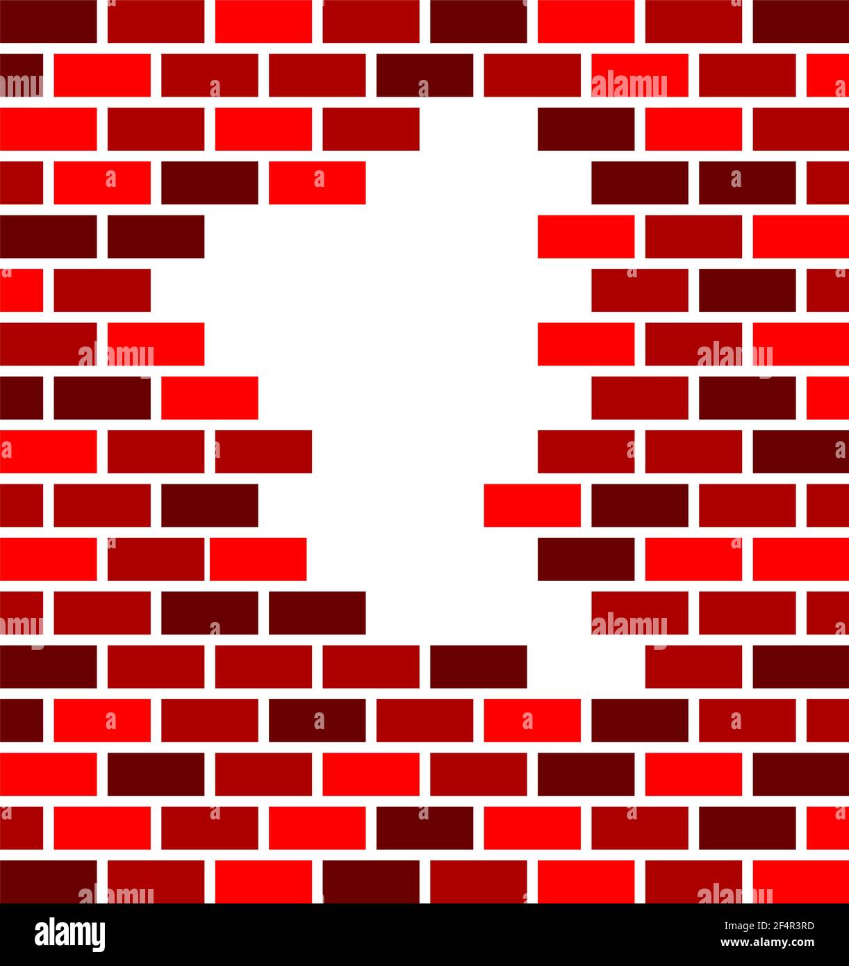 Hole In Brick Wall Vector Illustration Stock Vector Image & Art - Alamy