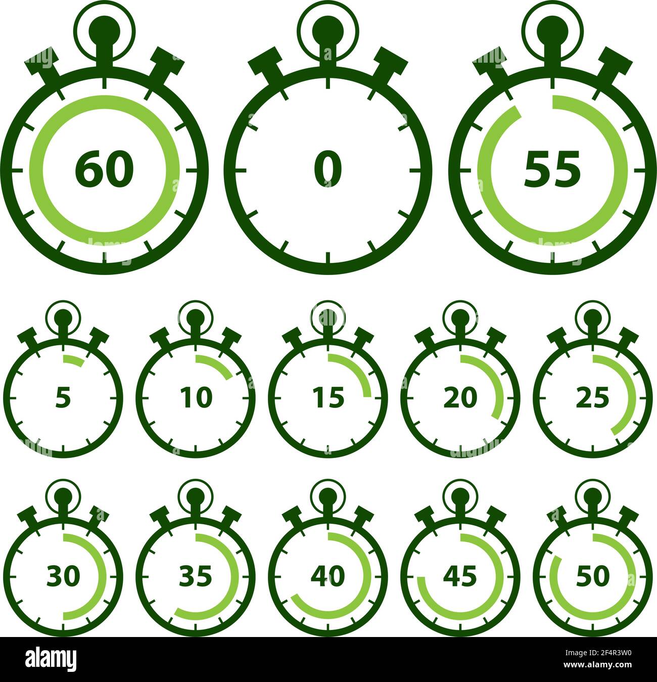 Stopwatch Icon Set Vector Illustration Stock Vector Image And Art Alamy
