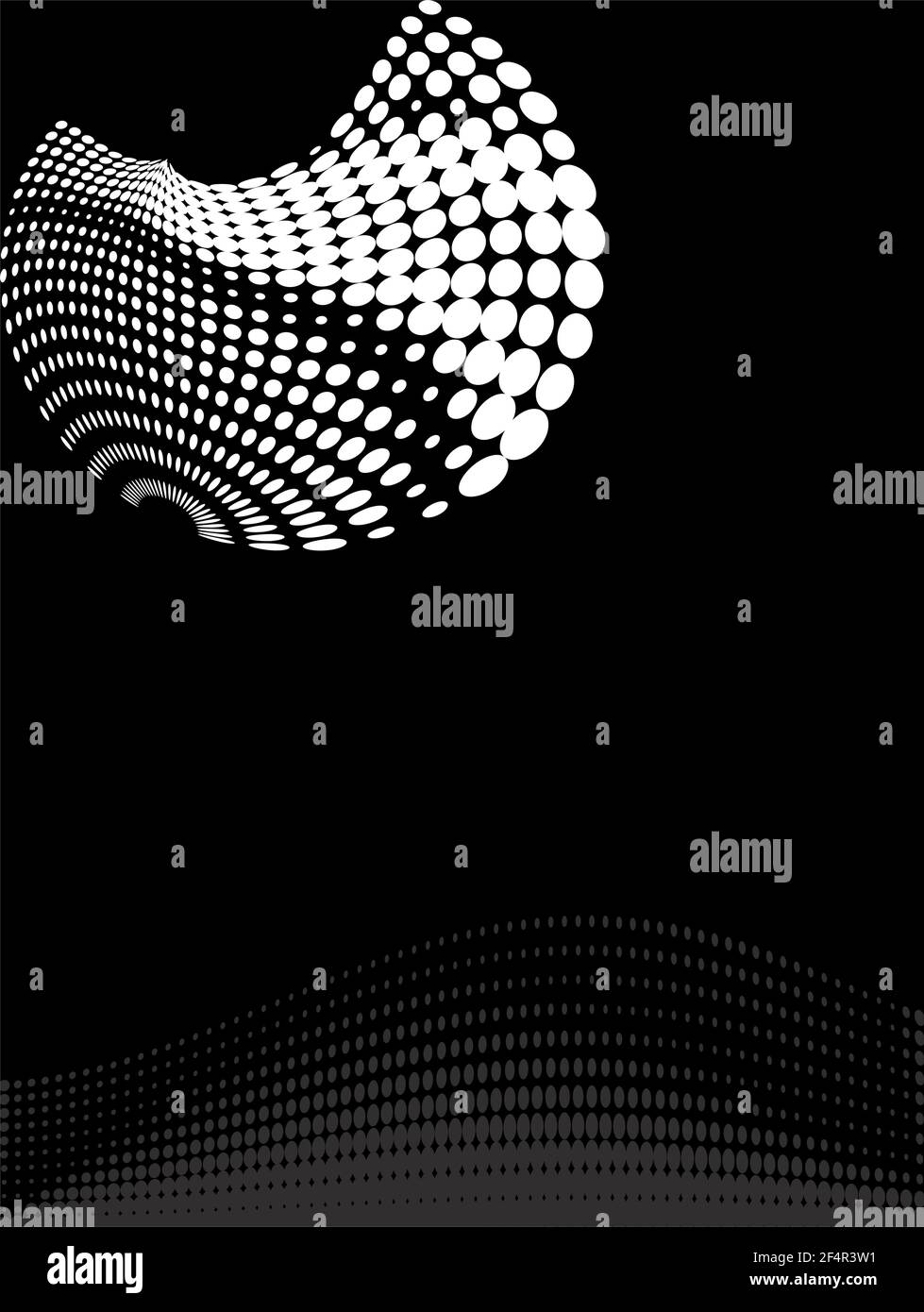 Background Composition, Web Template (Halftone) Vector Illustration ...