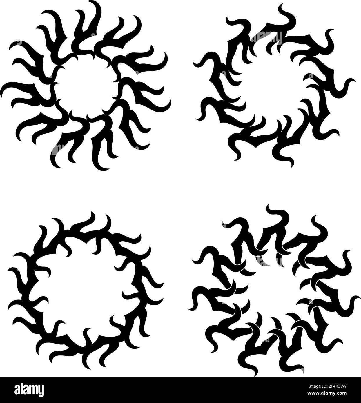 Tribal Tattoo Sun Vector Illustration Stock Vector Image & Art - Alamy