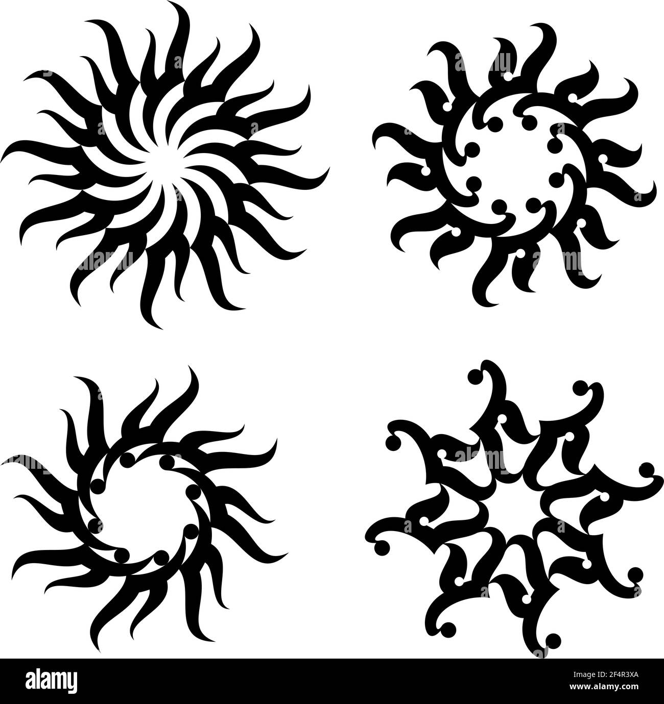 Tribal Tattoo Sun Vector Illustration Stock Vector Image & Art - Alamy
