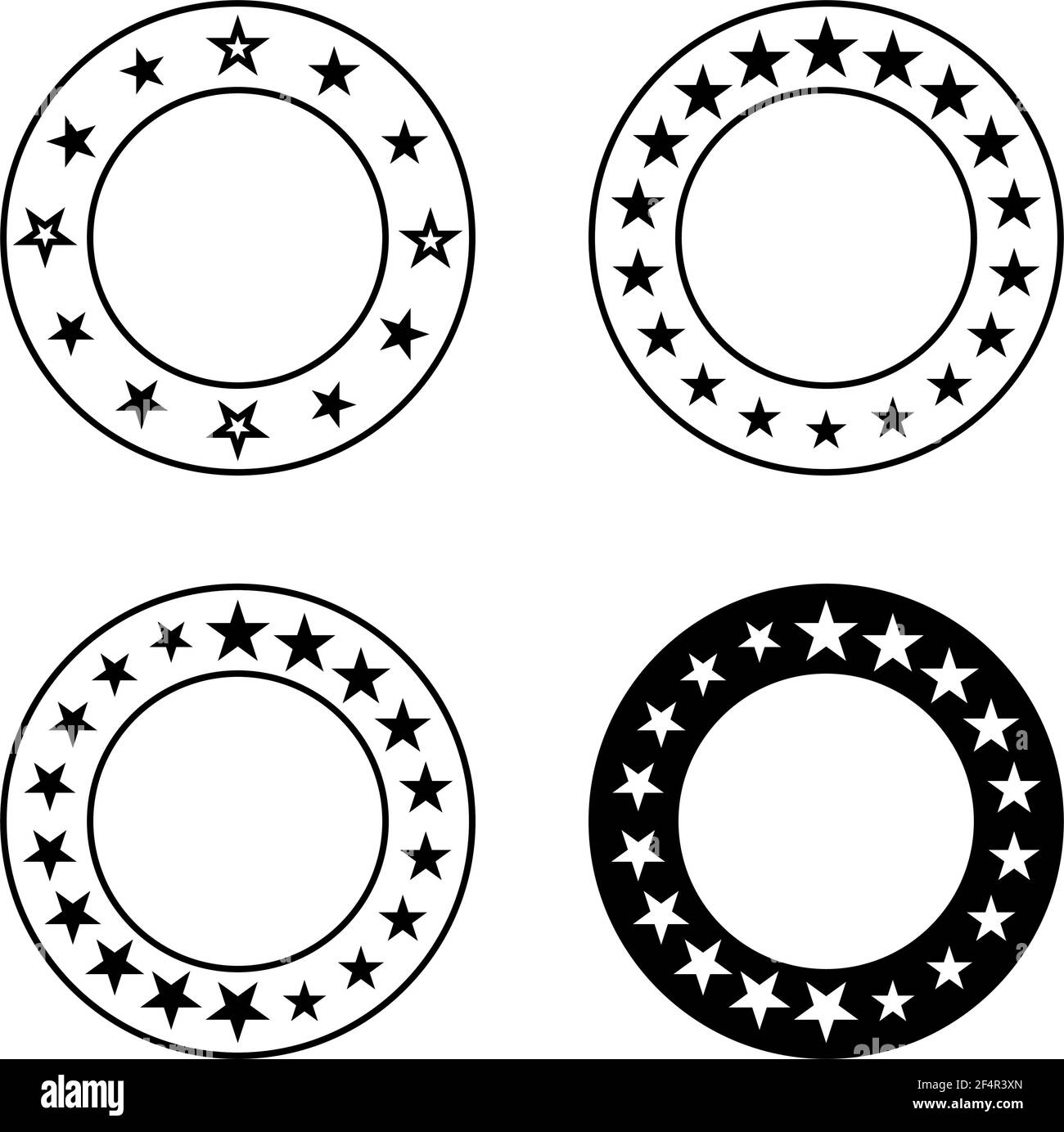 Stars In Circle Vector Illustration Stock Vector Image & Art - Alamy