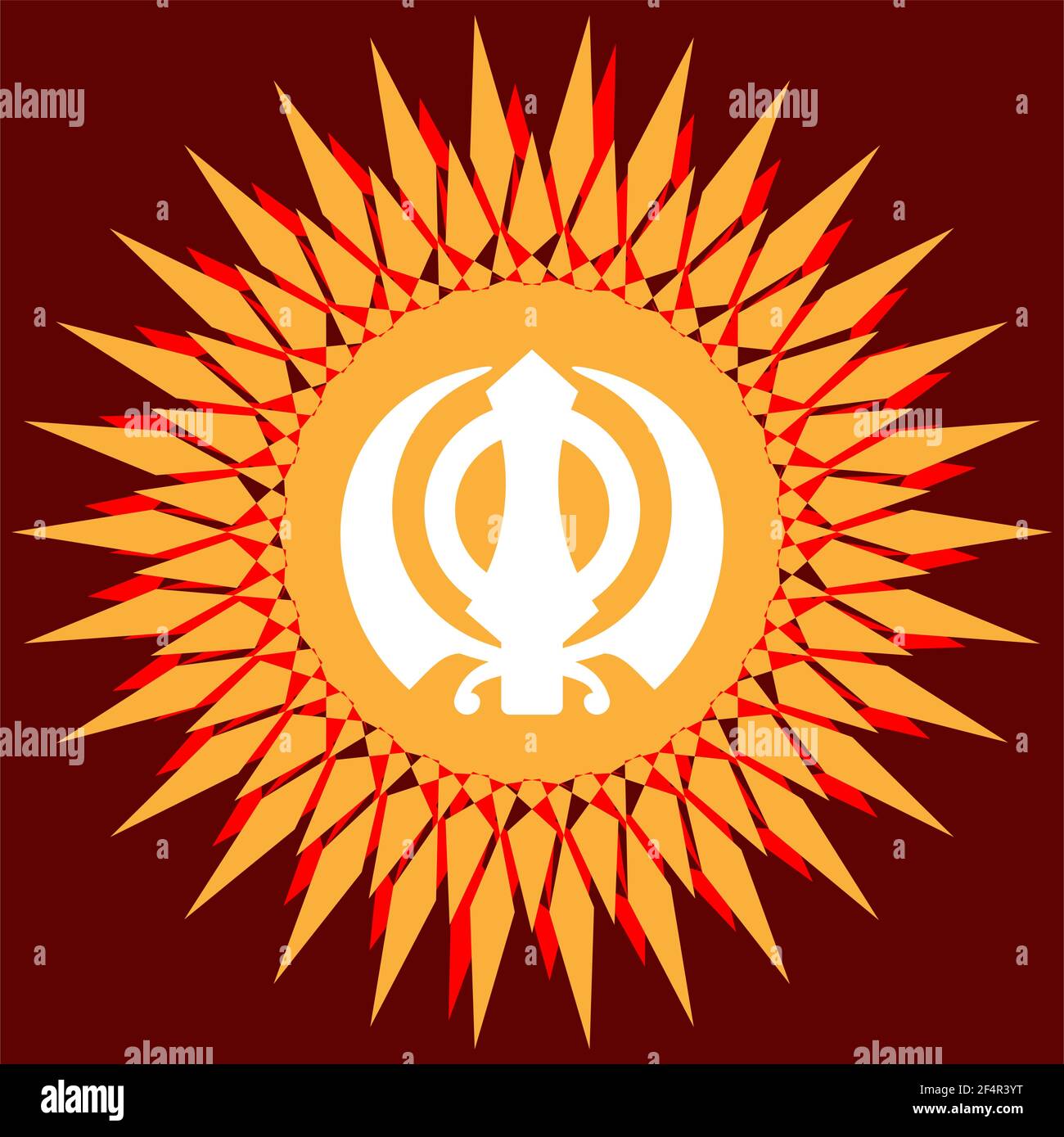 Ek Onkar, Khanda The Holy Motif Vector Illustration Stock Vector Image ...
