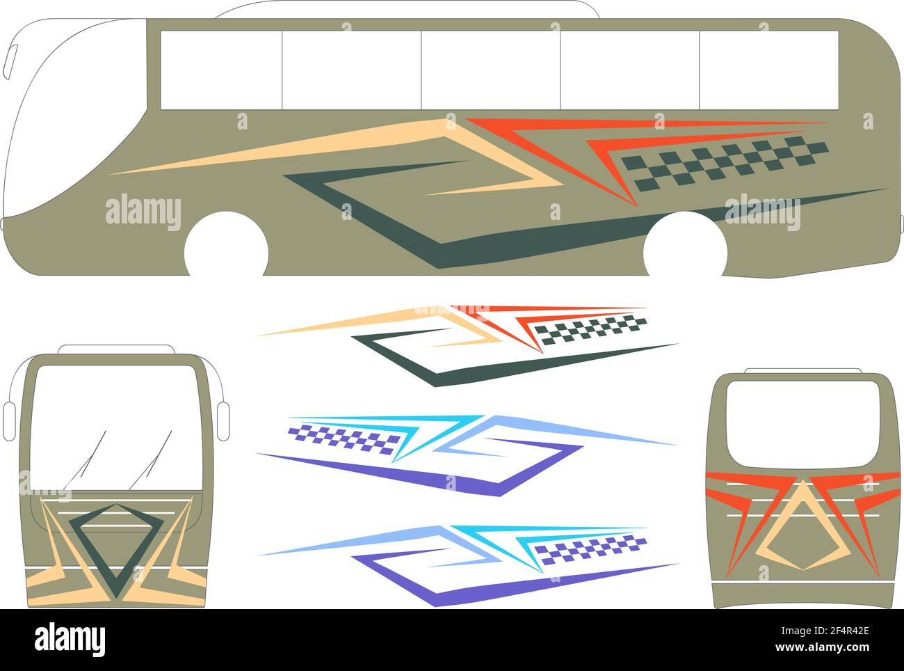 Bus graphics vehicle graphics strips Stock Vector Image & Art - Alamy
