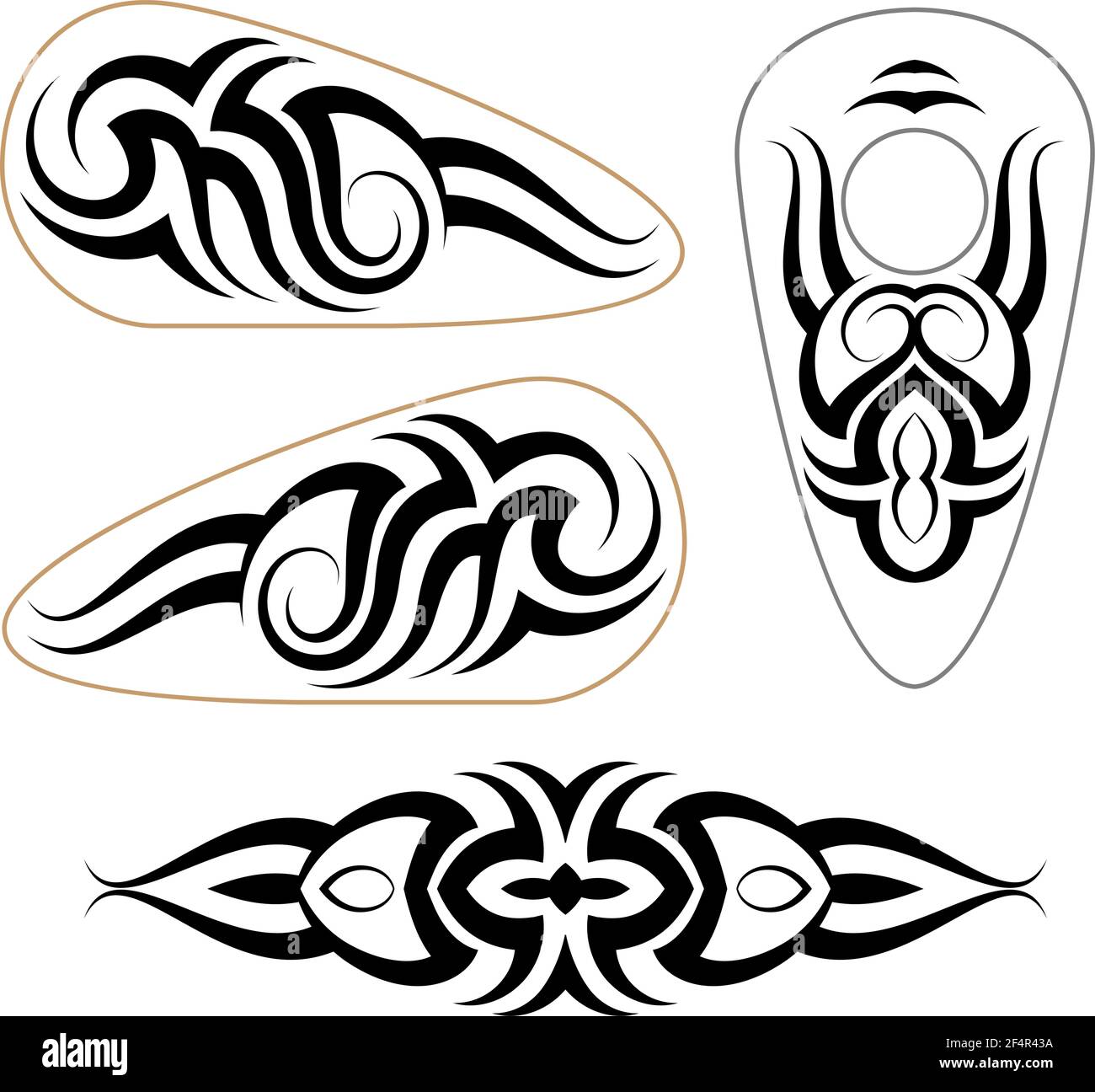 Tribal Bike Decal : Vinyl Ready, Vehicle Graphics Vector Illustration ...