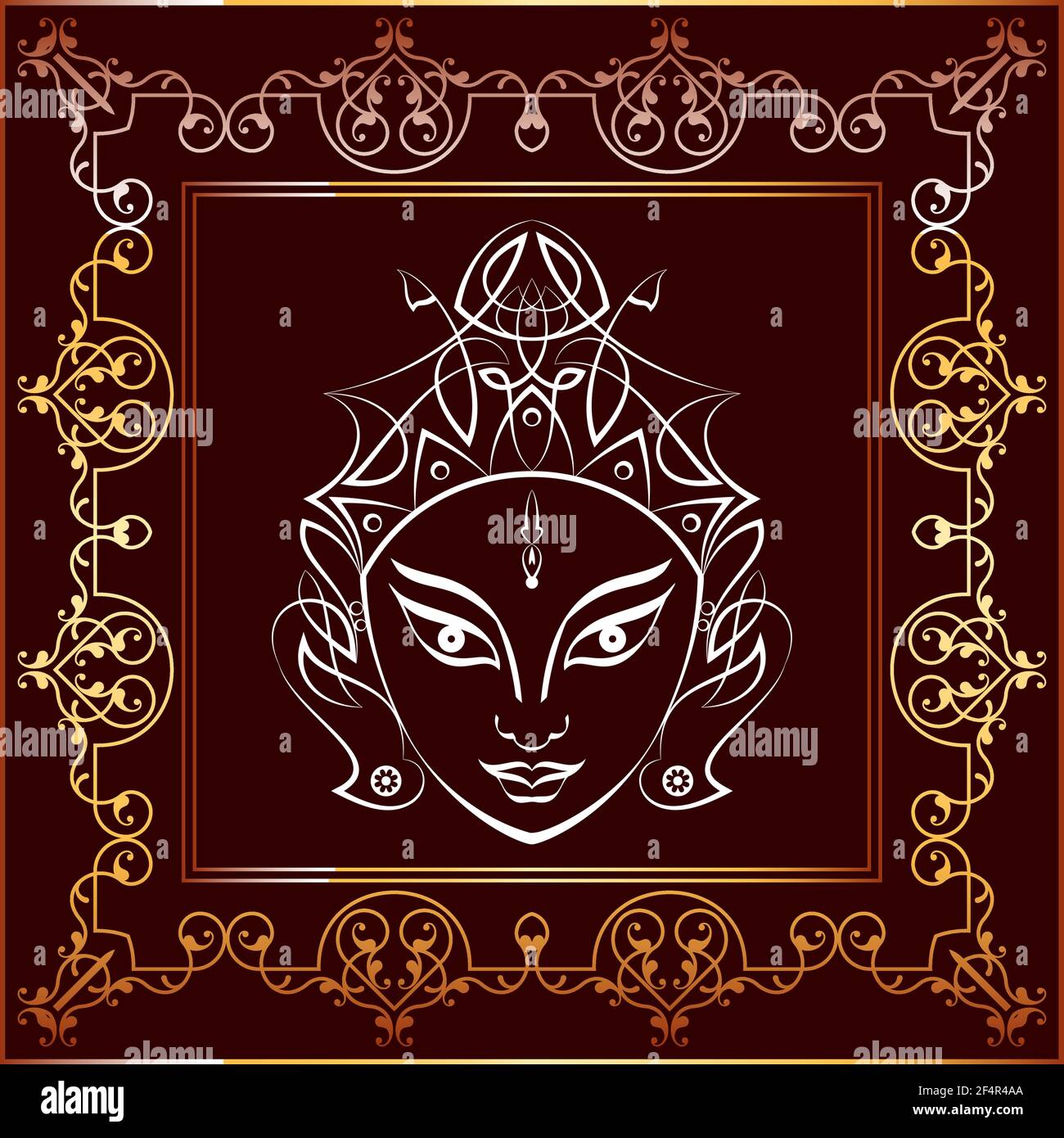 Durga Goddess of Power Vector Illustration Stock Vector Image & Art - Alamy