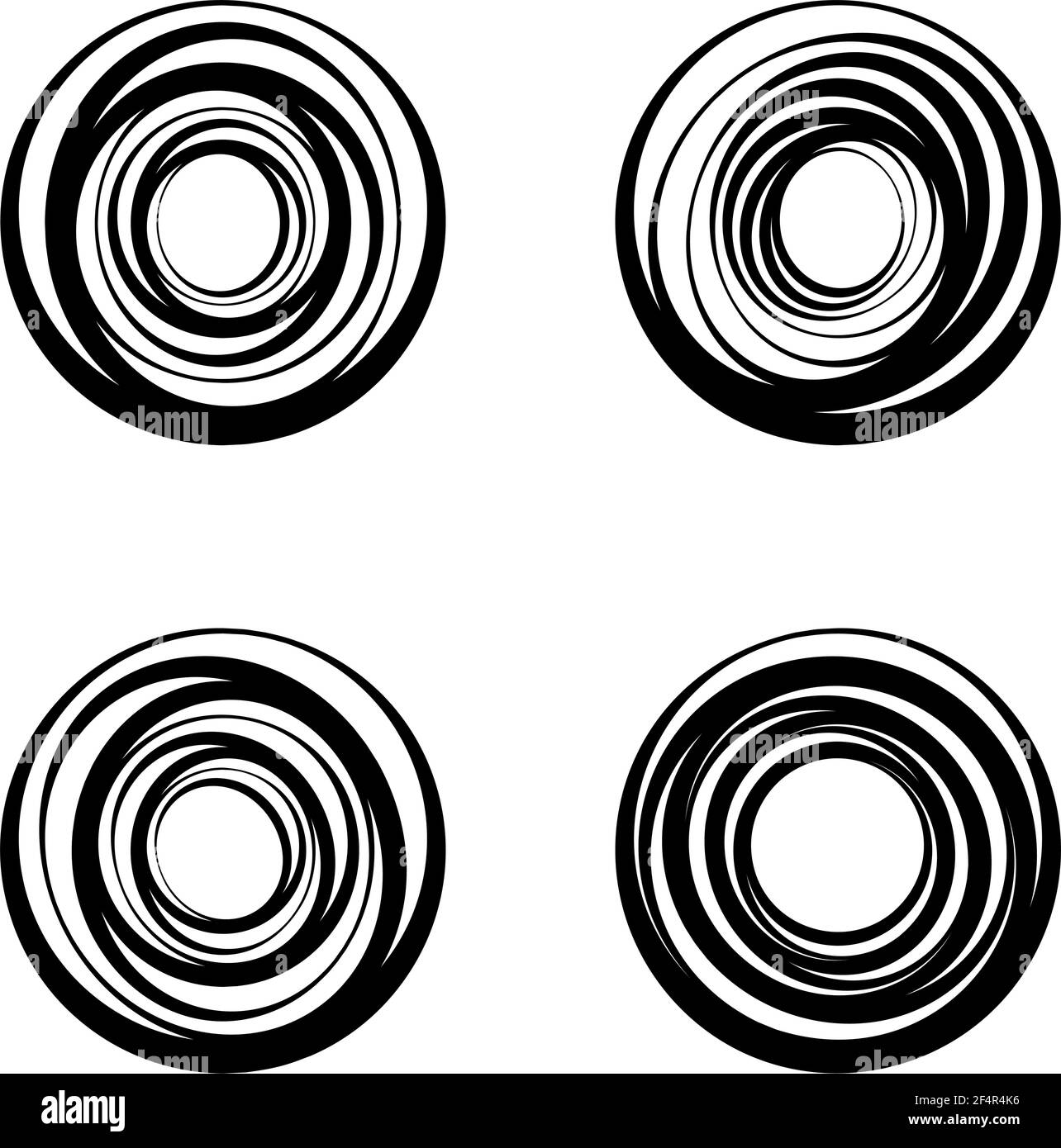 Geometric Shape Circle, Pinwheel Line Art Drawing Stock Vector Image ...