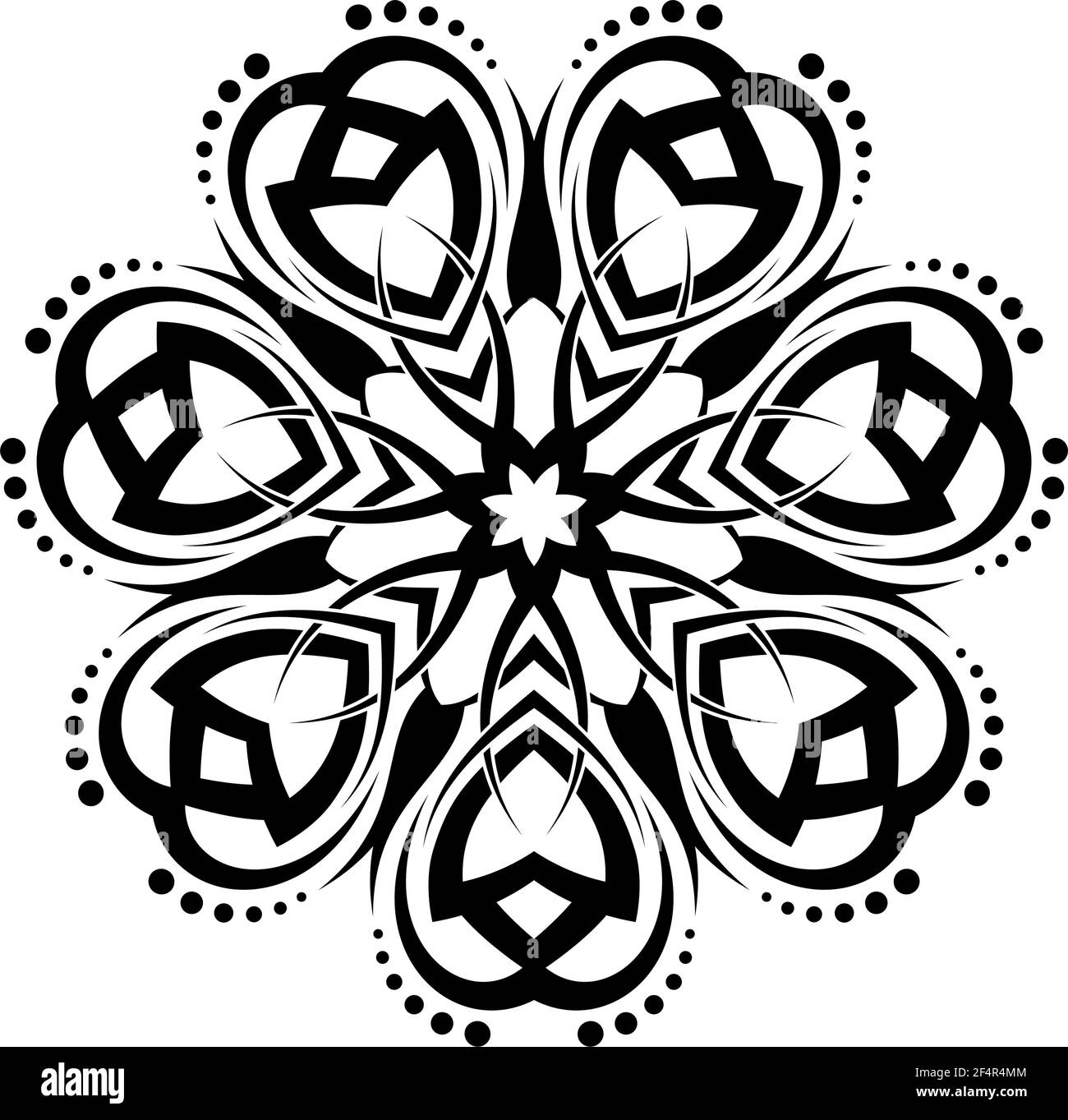 Tribal Tattoo Circular Vector Illustration Stock Vector Image & Art - Alamy