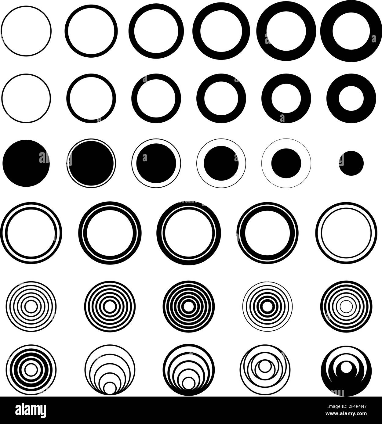 Geometric Shape Circle, Pinwheel Line Art Drawing Stock Vector Image ...