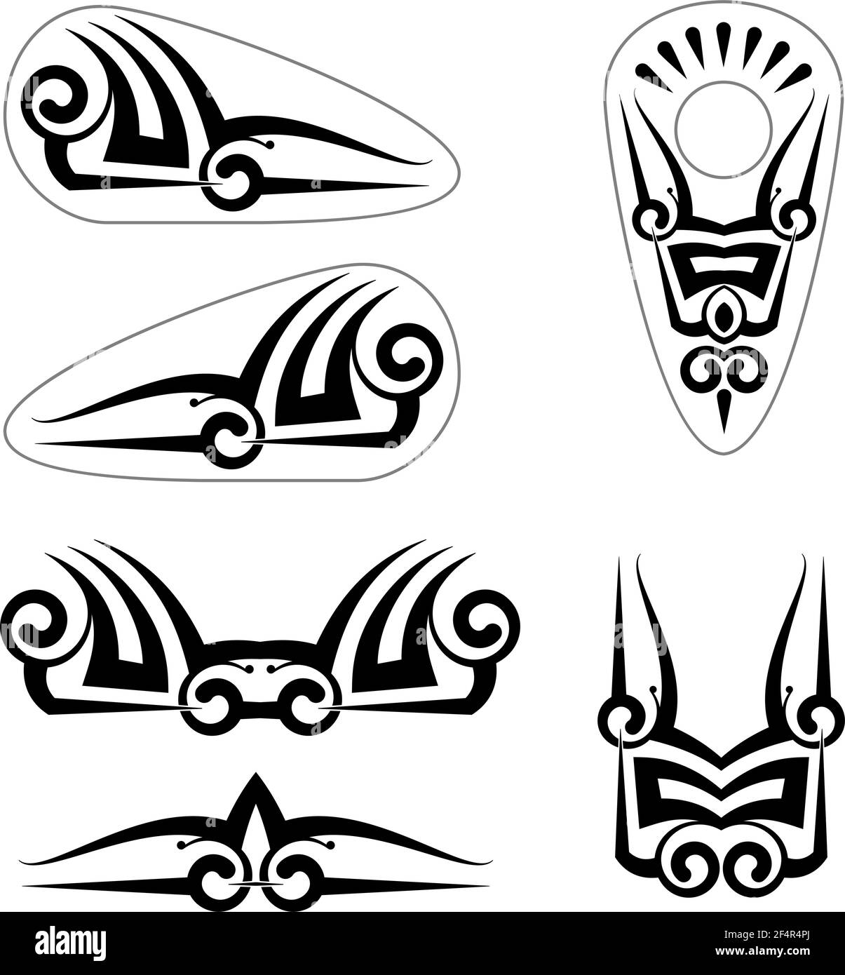Tribal Bike Decal : Vinyl Ready, Vehicle Graphics Vector Illustration ...