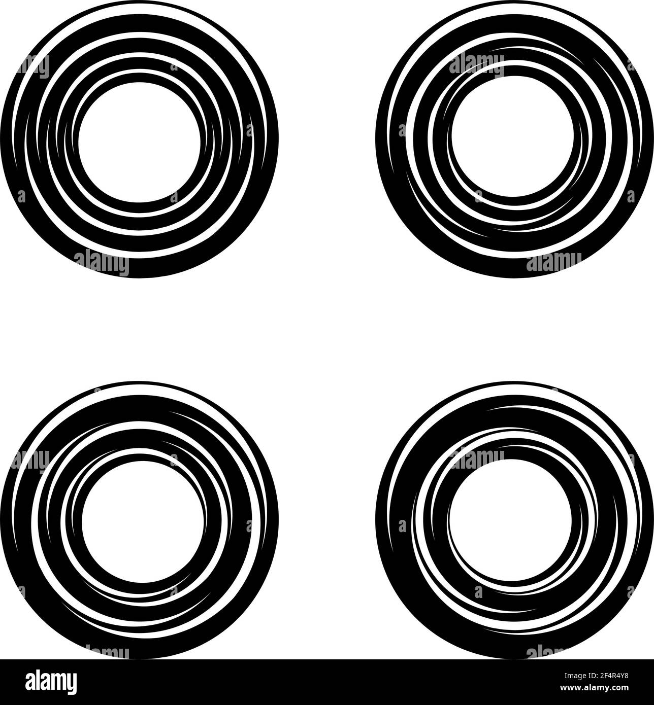 Geometric Shape Circle, Pinwheel Line Art Drawing Stock Vector Image ...