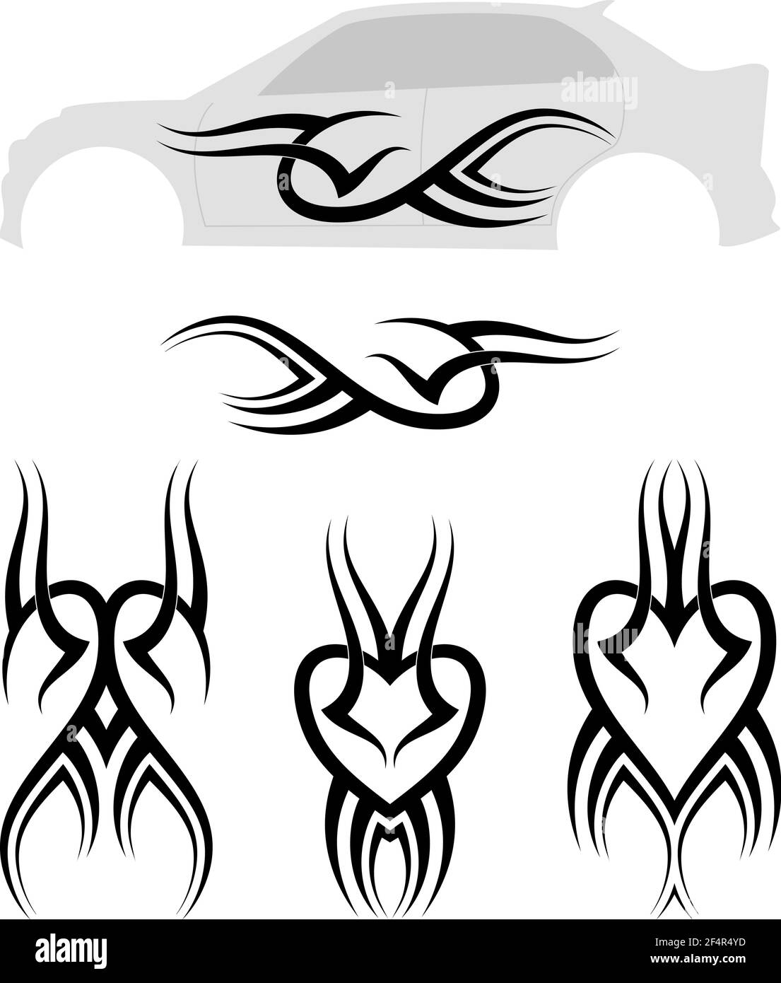 Tribal Car Decal : Vinyl Ready, Vehicle Graphics Vector Illustration ...