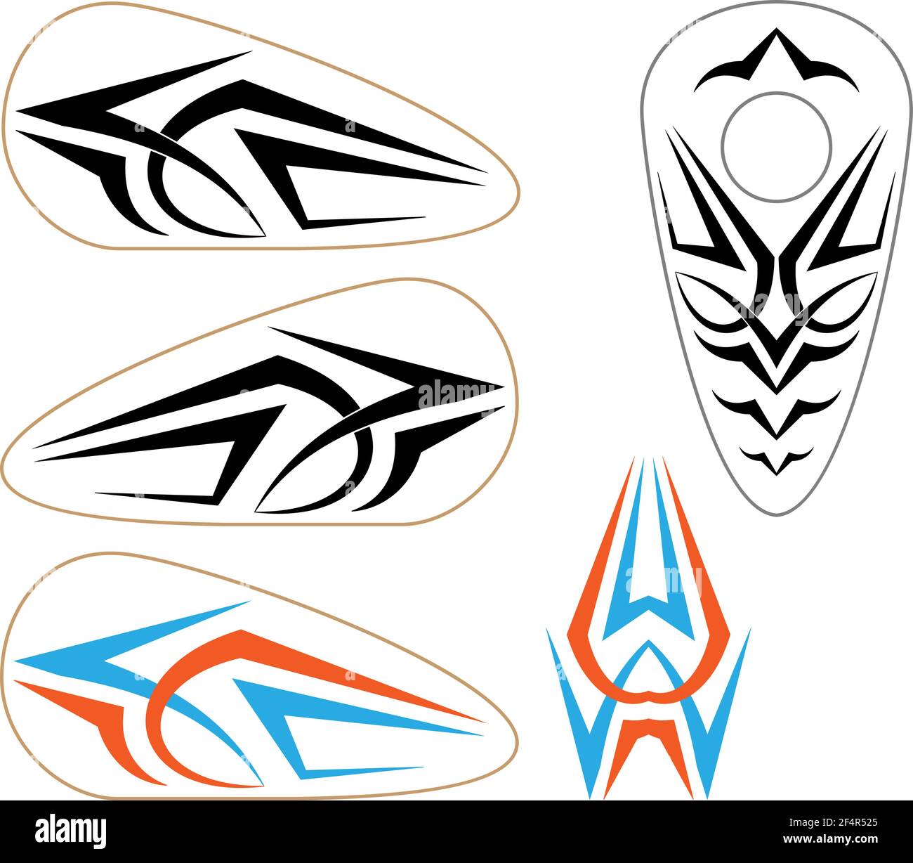 Tribal Bike Decal : Vinyl Ready, Vehicle Graphics Vector Illustration ...