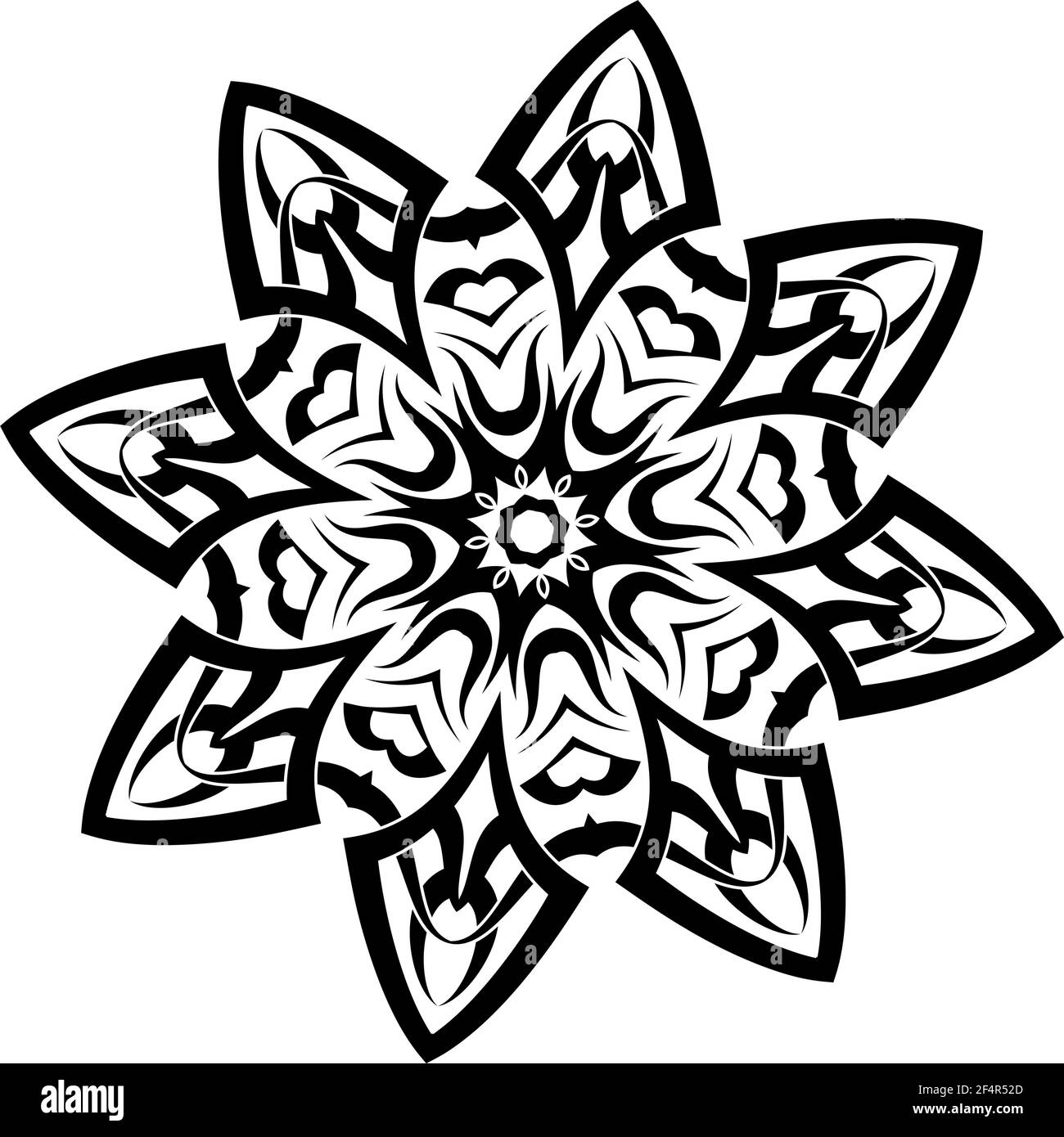 Tribal Tattoo Circular Vector Illustration Stock Vector Image & Art - Alamy