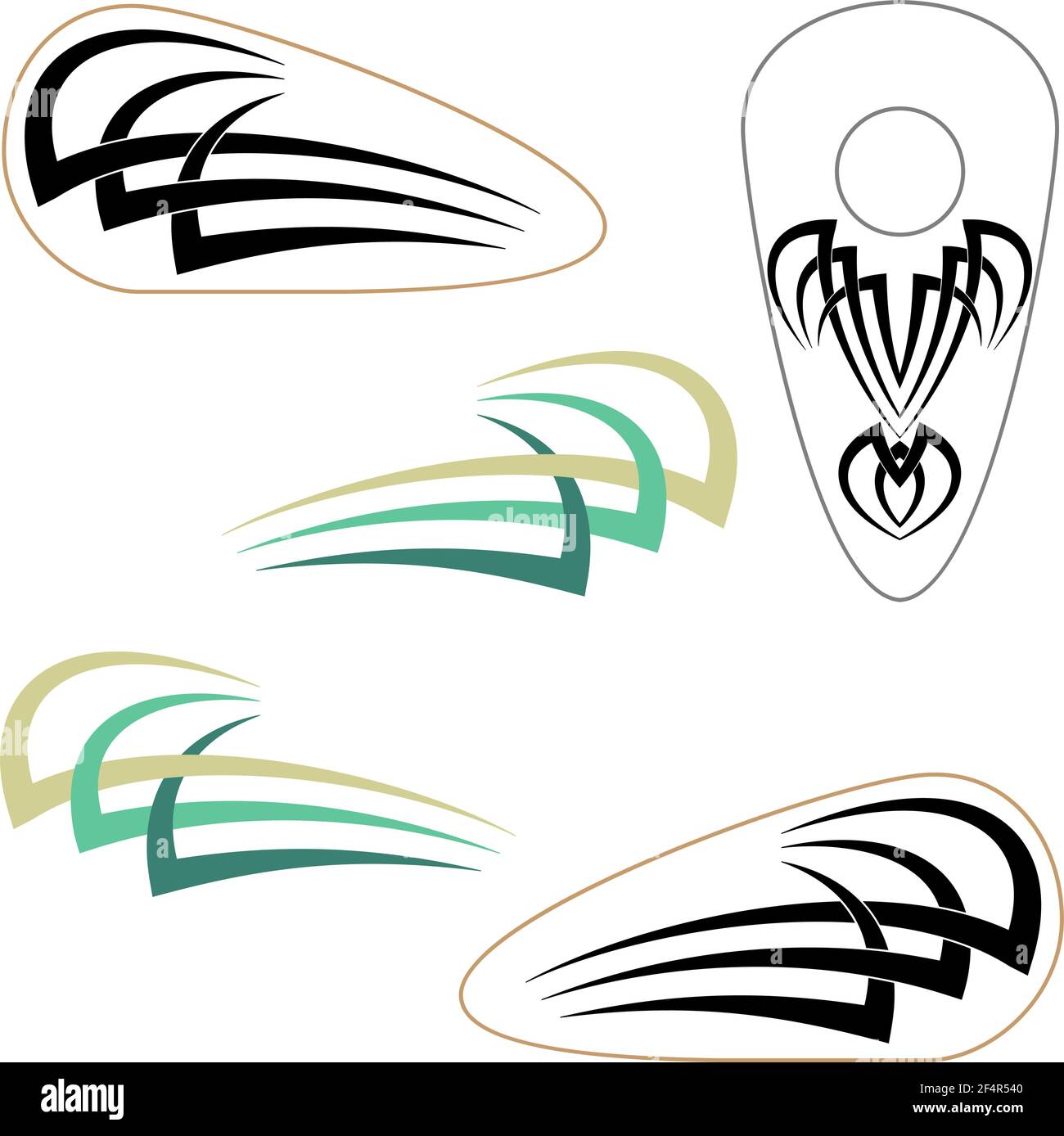 Tribal Bike Decal : Vinyl Ready, Vehicle Graphics Vector Illustration ...