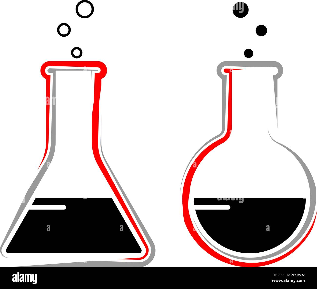 Laboratory Glass Beaker Icon Vector Illustration Stock Vector Image & Art - Alamy