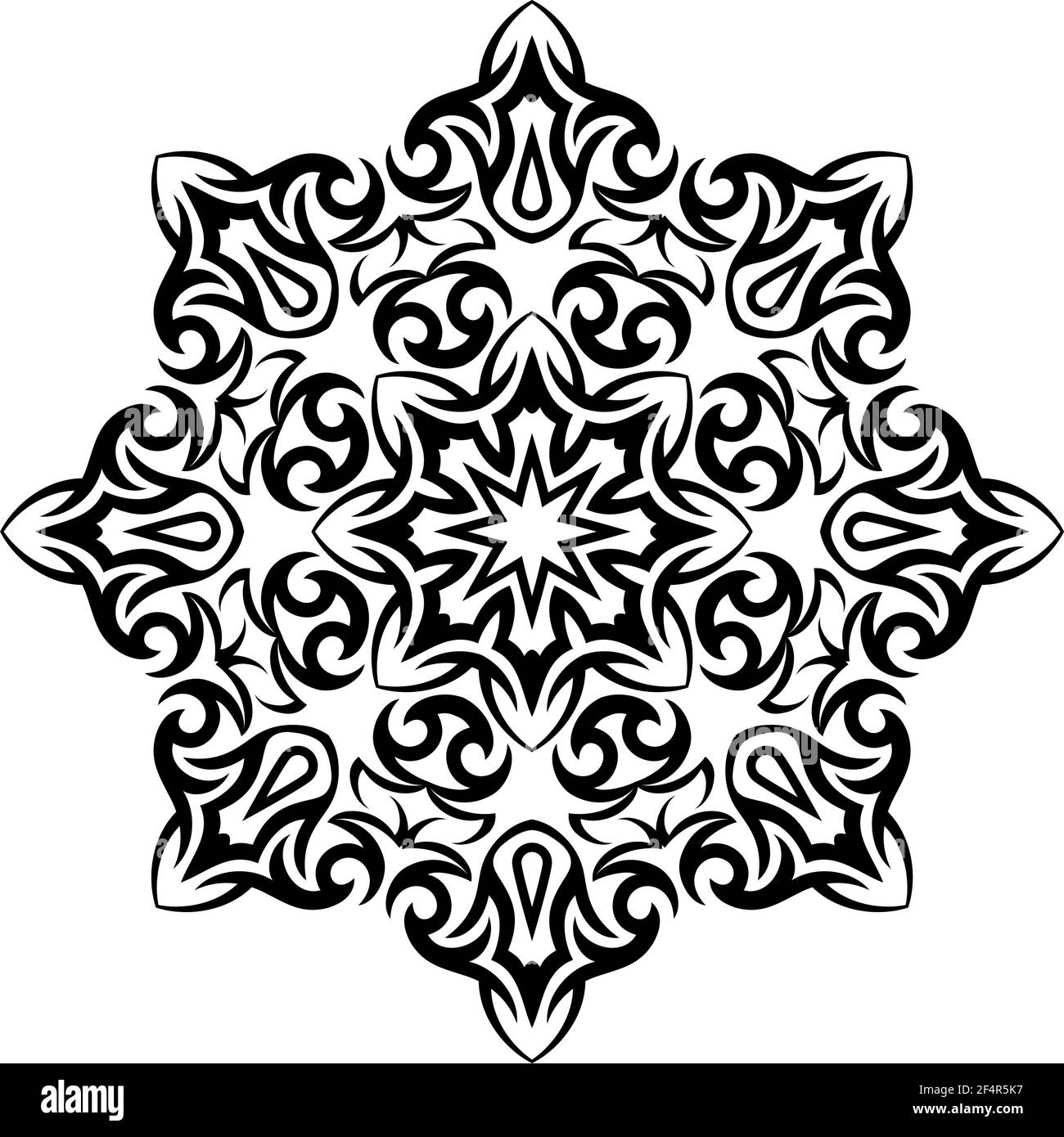 Tribal Tattoo Circular Vector Illustration Stock Vector Image & Art - Alamy