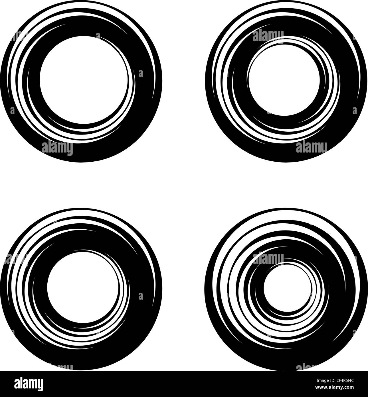 Geometric Shape Circle, Pinwheel Line Art Drawing Stock Vector Image ...